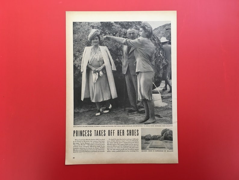 Queen Elizabeth II Candid Photo the Princess Takes off Her - Etsy