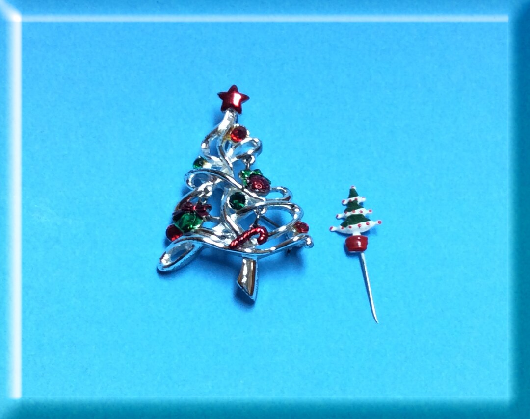 Christmas Tree Pins in Gift Box - Etsy
