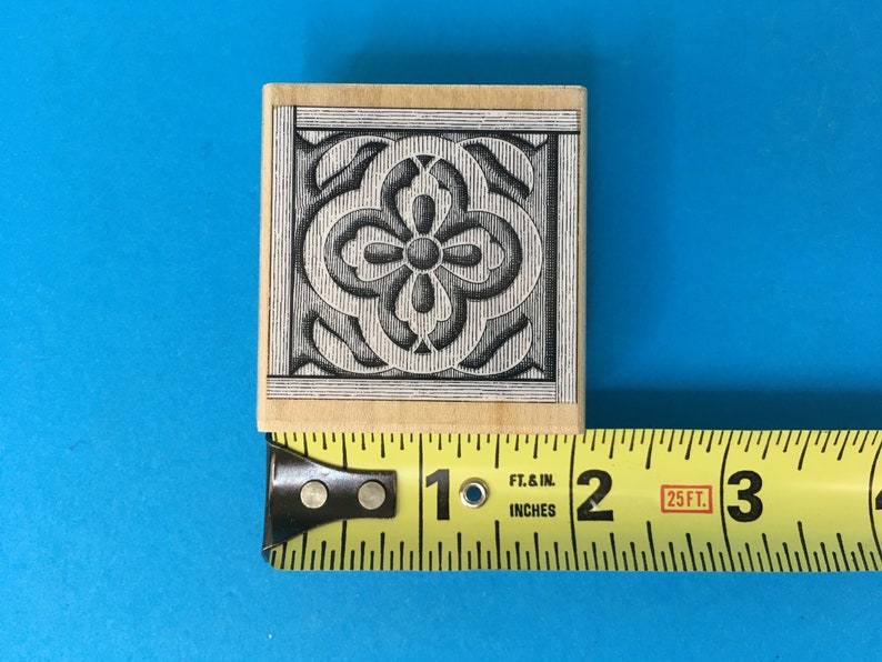 Medieval Design Rubber Stamp Quatrefoil Engraved Relief Effect - Etsy