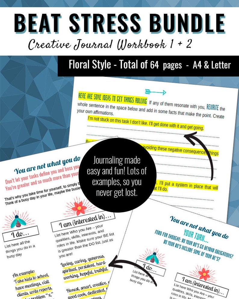 Creative Journal |printable |mental Health Journal |stress Relief ...