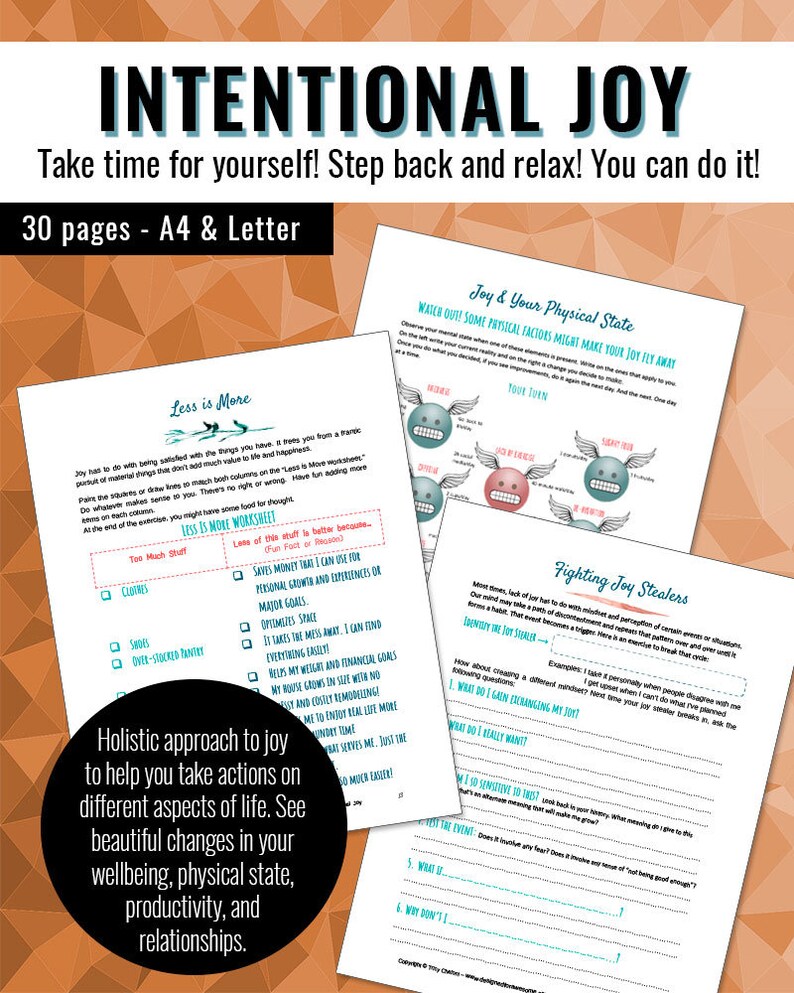 Printable Journal Joy Journal Mental Health Mindfulness Minimalism ...