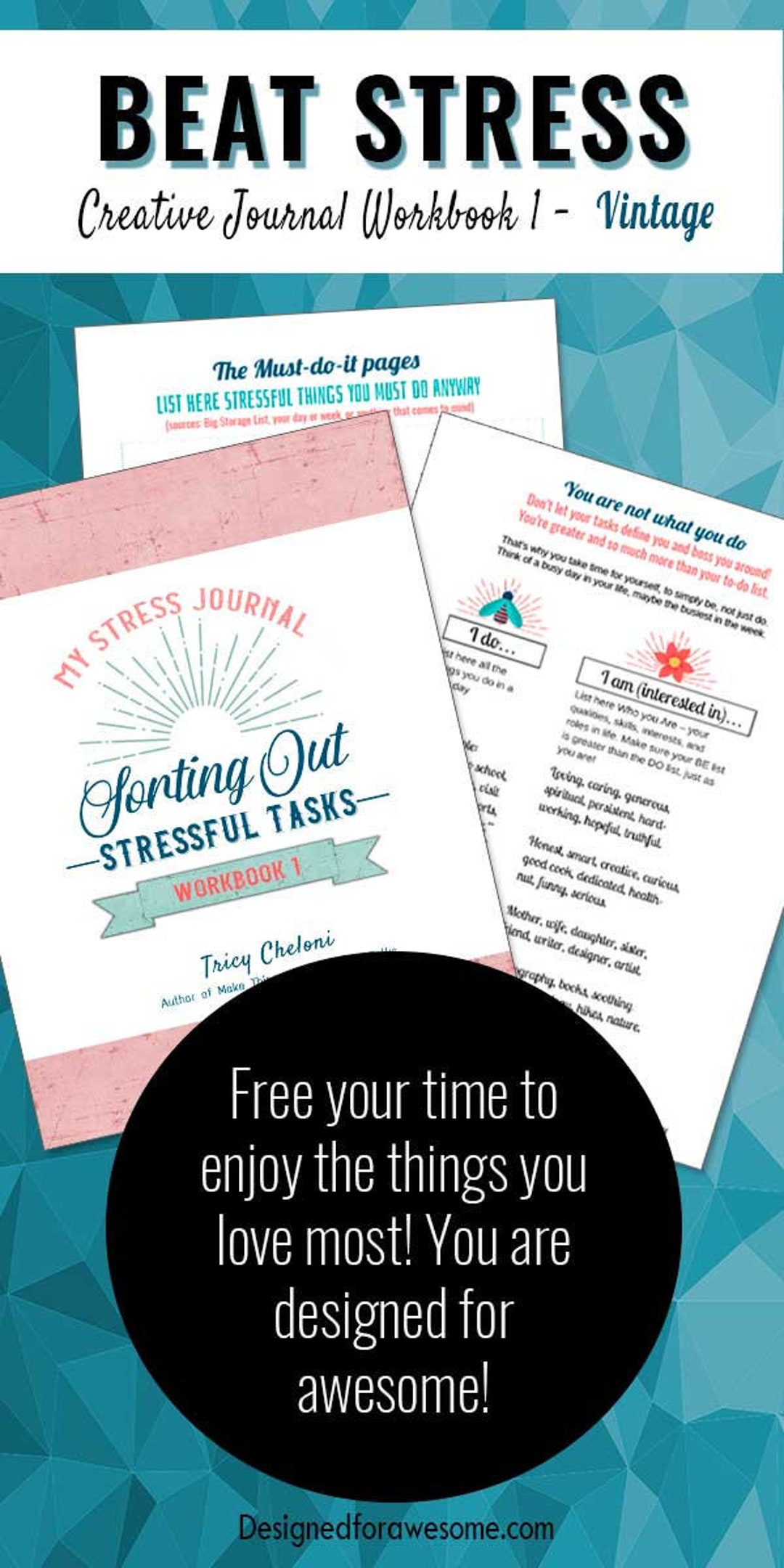 Digital Journal to Beat Stress | Printable Journal | Stress Management ...