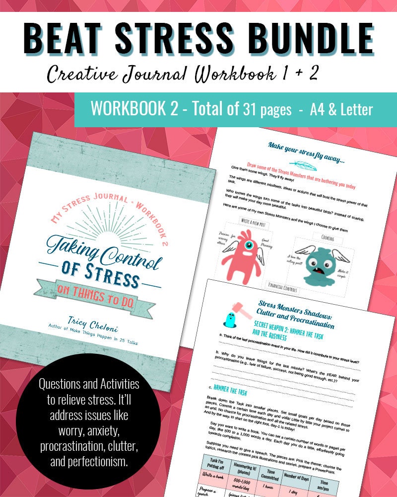 Stress Relief Journal creative Journal printable Journal mental Health ...