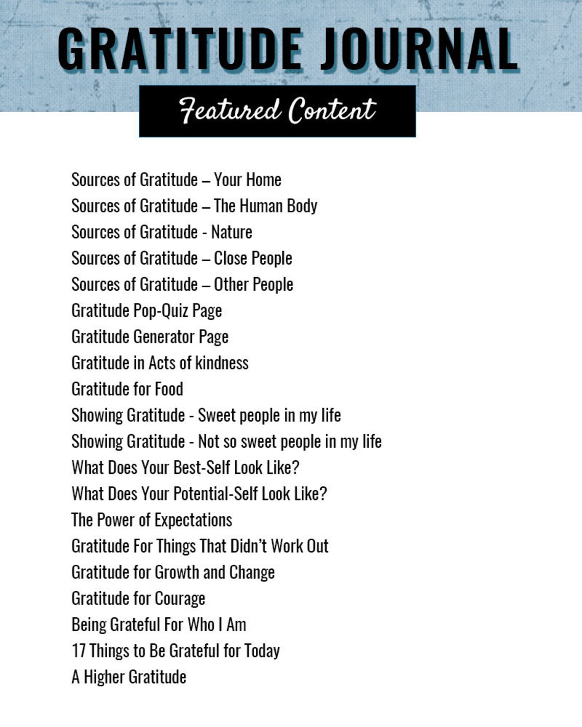 Gratitude Journal Printable Journal Mental Health - Etsy