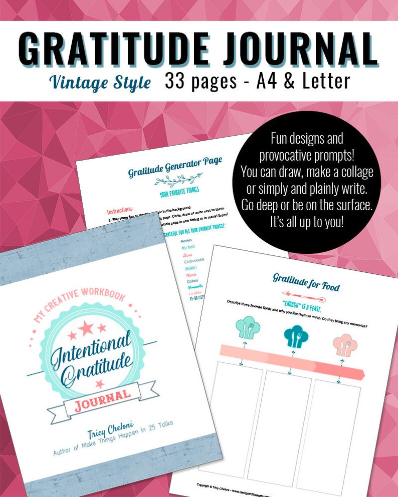 Gratitude Journal Printable Journal Mental Health Mindful Living ...