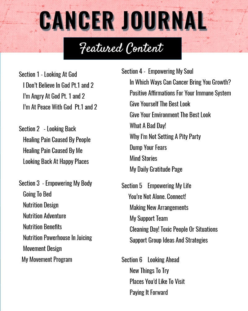 Fight Cancer Journal | Printable Journal| Inspirational Journal| Cancer ...