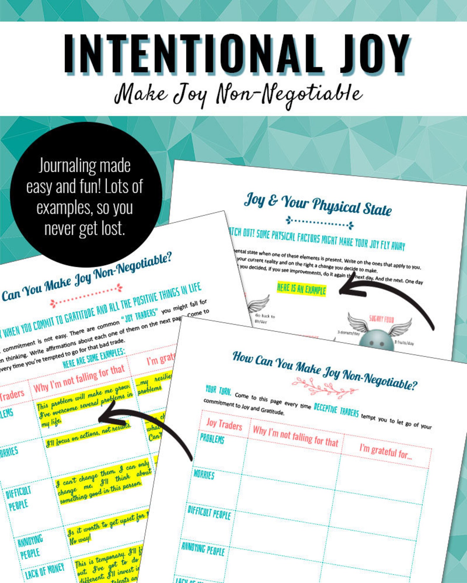 Joy Printable Journal |printable Binder | Journal Prompts| Mindfulness ...