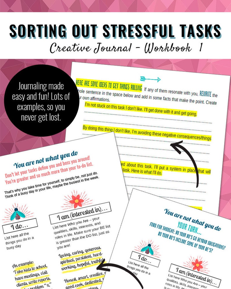 Printable Journal to Beat Stress | Digital Journal | Stress Management ...
