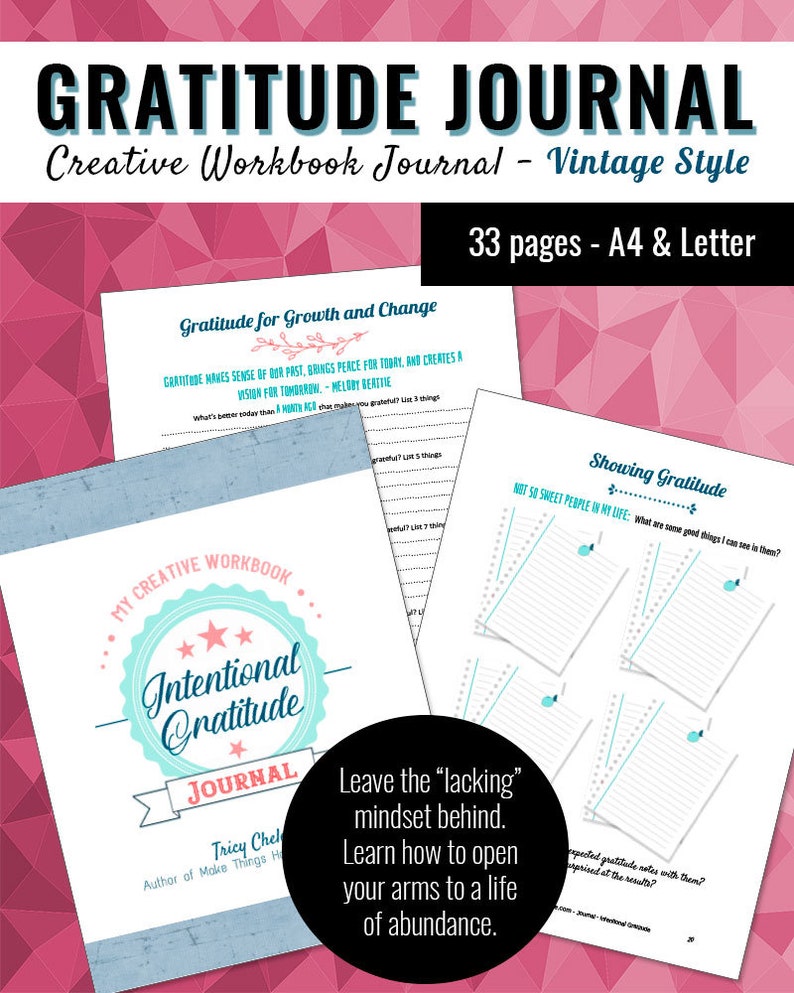 Gratitude Journal Printable Journal Mental Health - Etsy