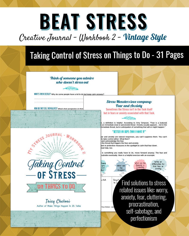 Stress Journal Printable Journal mental Health stress Relief Worry ...