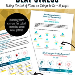 Stress Journal Printable Journal mental Health stress Relief Worry ...