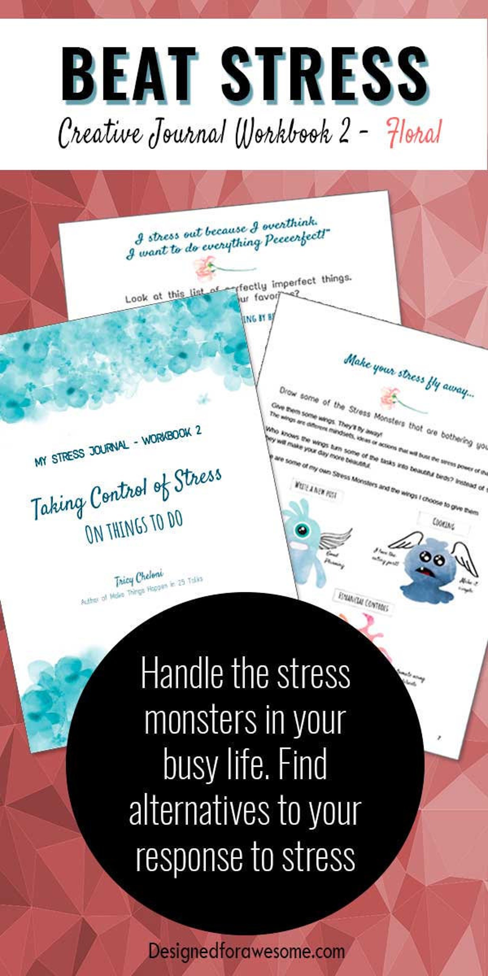 Printable Journal Stress Journal Self-care Tool Workbook Journal ...