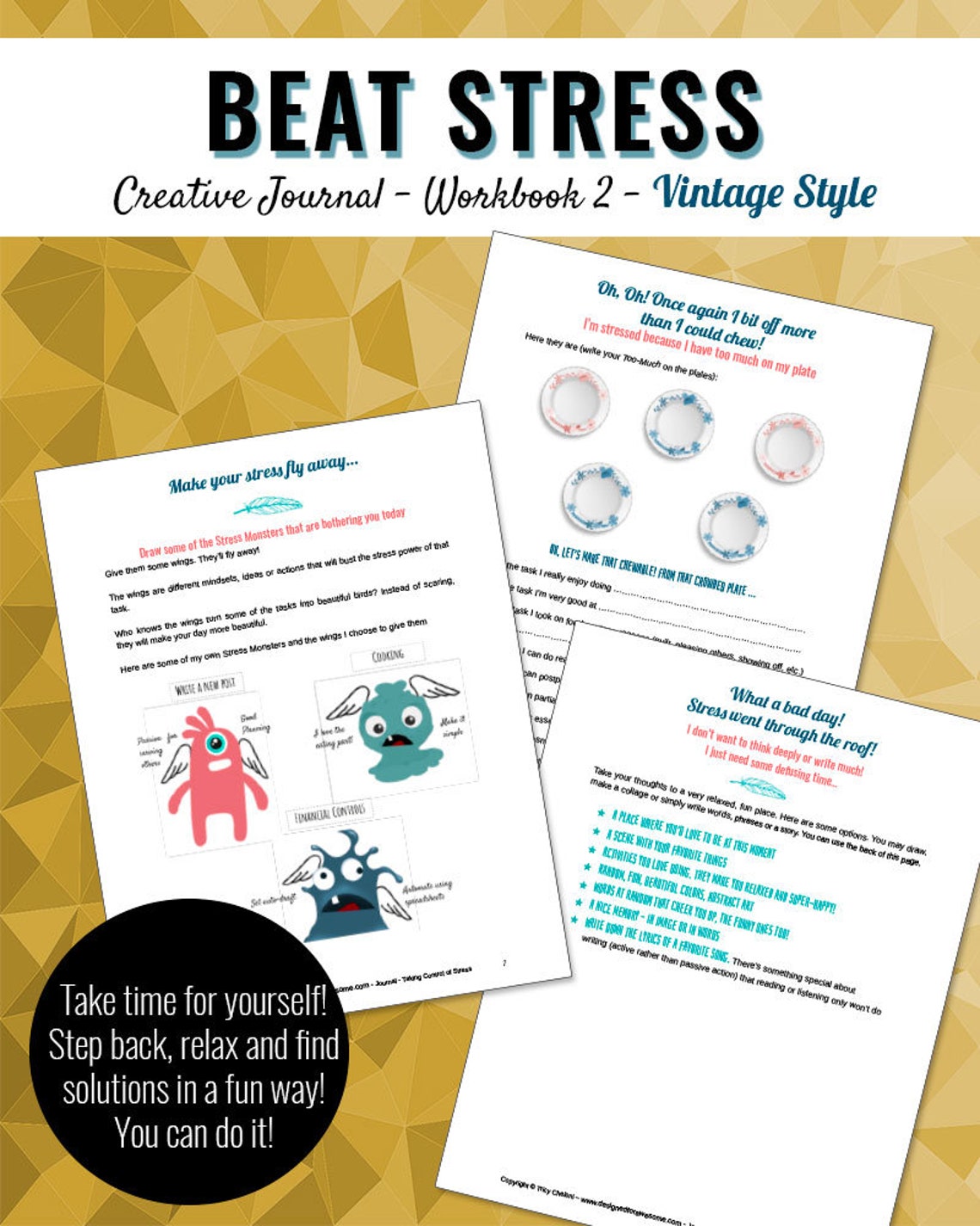 Stress Journal | Printable Journal |mental Health |stress Relief| Worry ...