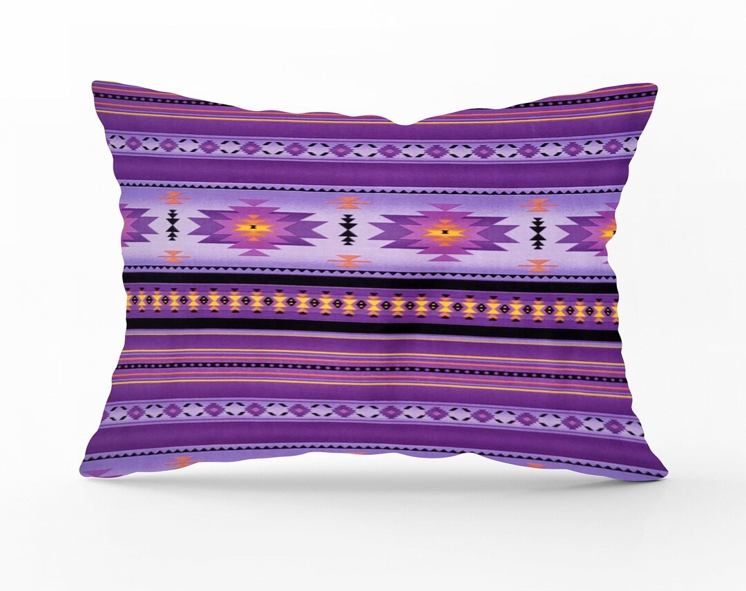 Satin Cotton Dual Sided Aztec Purple Toddler/travel Size Pillowcase - Etsy