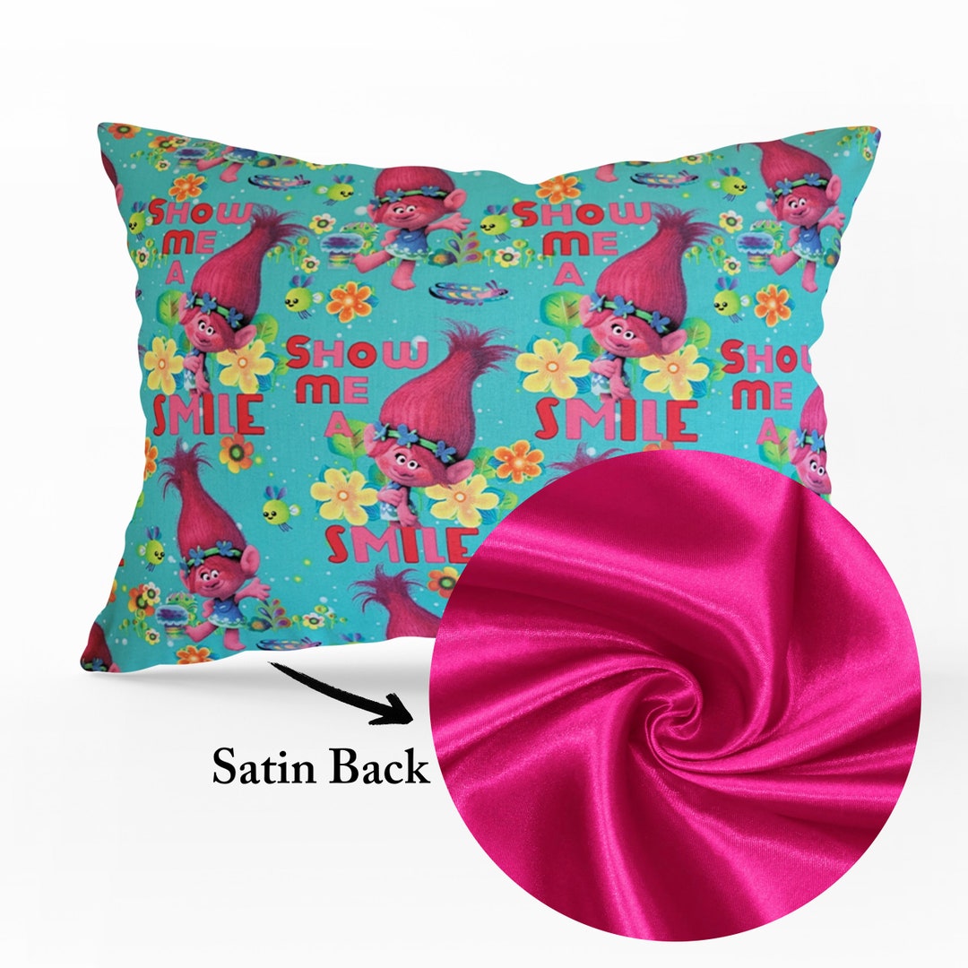 Satin Cotton Dual Sided Trolls Queen Poppy Toddler and - Etsy