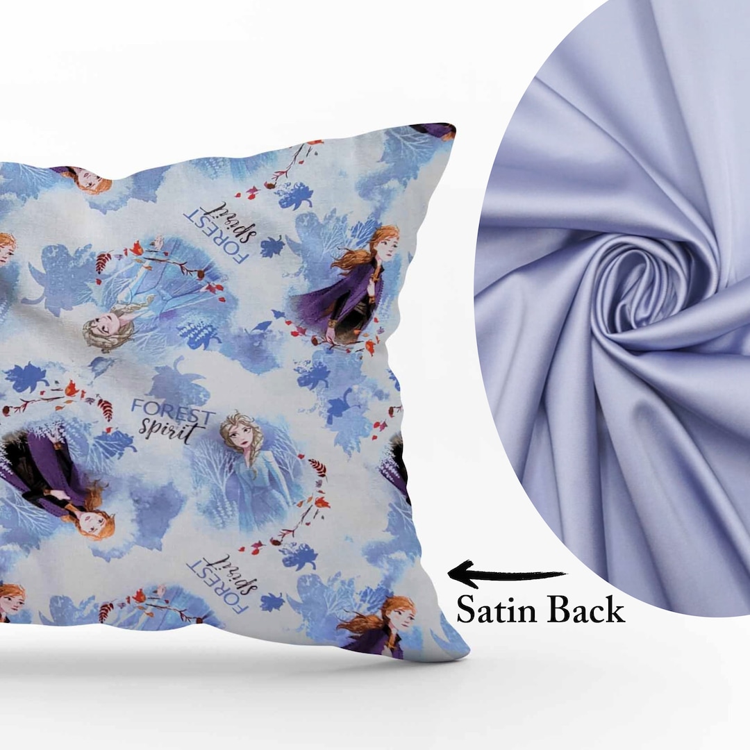 Double Sided Disney Frozen Pillowcase Satin & Cotton Reversible Kids ...