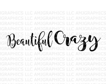 Beautiful crazy svg | Etsy