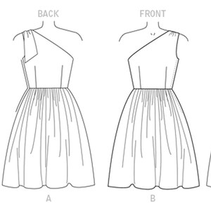 Butterick B6323 OOP Gertie Retro One-shoulder Grecian Style Dress ...