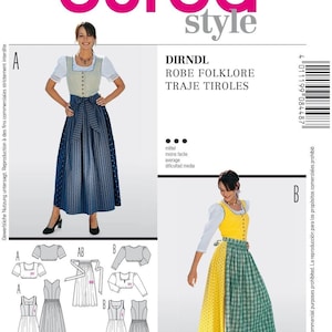 BURDA DIRNDL Folk Octoberfest Costume Sewing Patterns ~ Your Choice / Upick (sizes 8-18) - Etsy