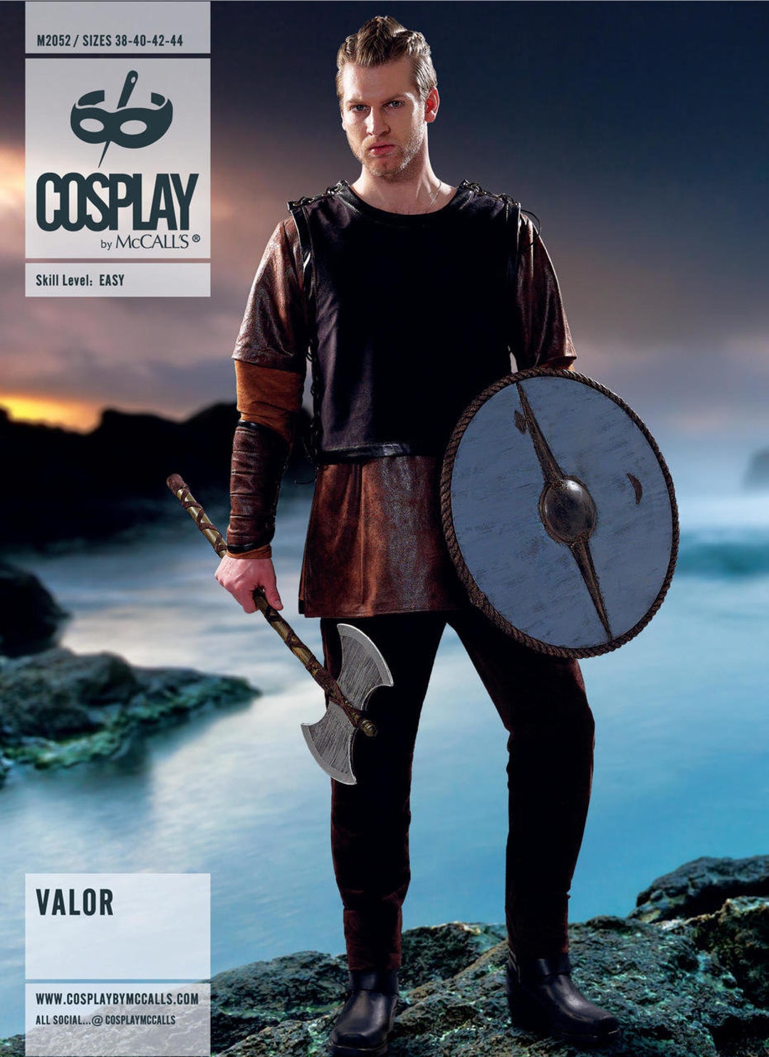 COSPLAY by Mccall's OOP M2052 VALOR Men's Warrior Costume Sewing ...