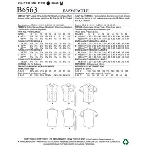 Butterick B6563 or Simplicity S9295 Gertie Retro Misses' Blouse Sewing ...