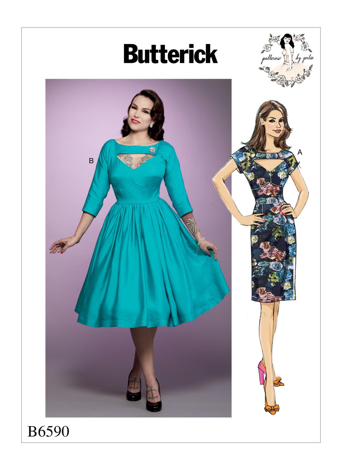 Butterick B6590 or Simplicity S9296 Gertie Retro Misses' - Etsy