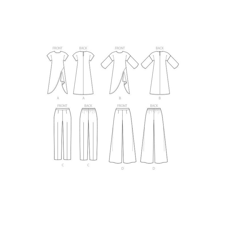 Vogue V1739 Misses' C1970's Style Long Tunic & Pants Sewing Pattern ...