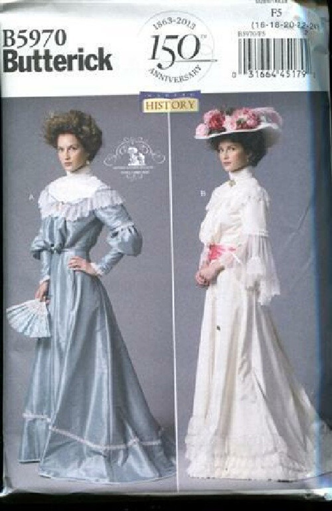 Butterick B5970 OOP Gibson Girl Titanic Edwardian Costume Sewing ...