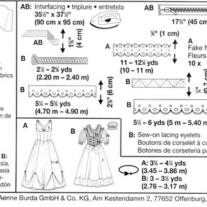 Burda 2479 Misses Renaissance Empress or Servant Costume Sewing Pattern ...