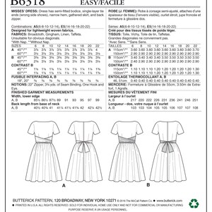 Butterick B6318 Retro 1961 Misses' Tie-waist Dress Costume Sewing ...