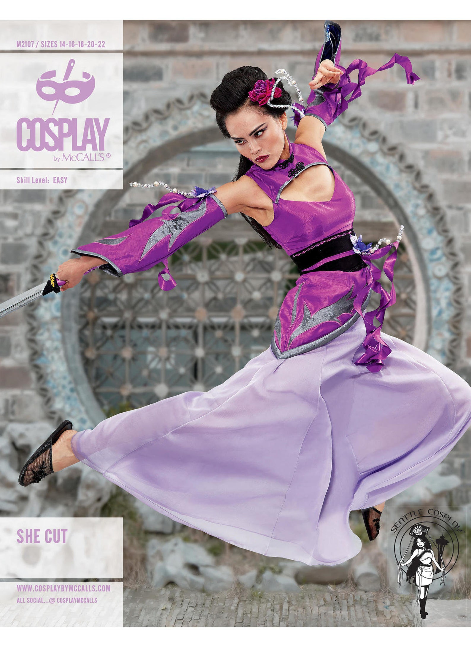 COSPLAY by Mccall's Oop M2107 SHE CUT Asian Heroine Costume Sewing ...