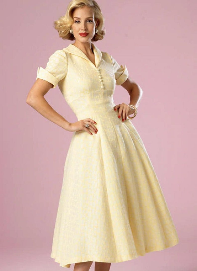 Butterick B6018 Misses Retro 1952 Flare Dress Sewing Pattern | Etsy