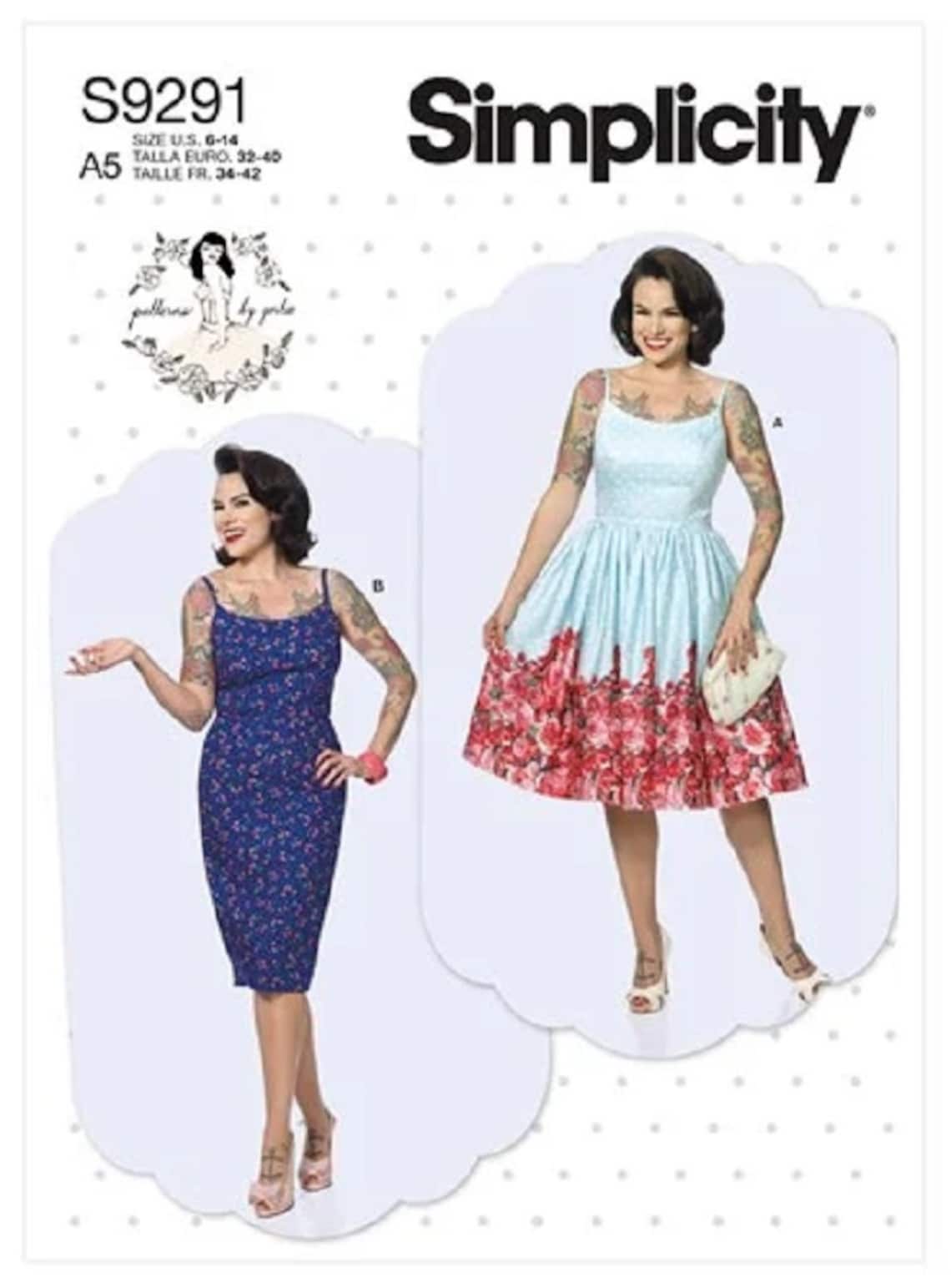 Butterick B6453 / Simplicity S9291 Gertie Retro Misses' - Etsy Singapore