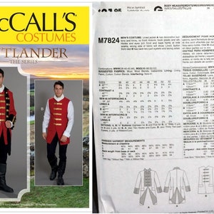 Mccall's OUTLANDER: the Series - OOP Officially Licensed Costume Sewing ...