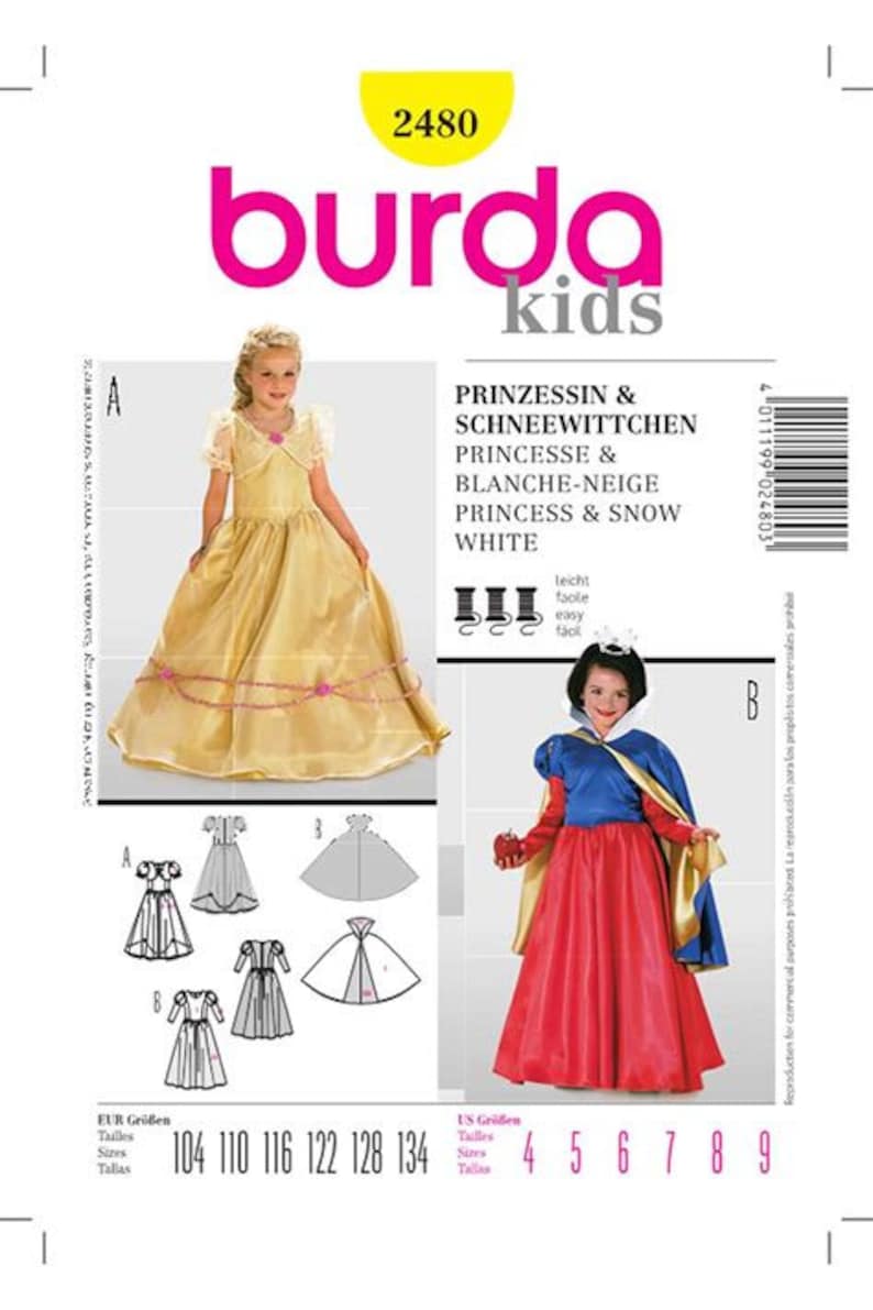 BURDA Children's Costume & Historical Sewing Patterns | Etsy