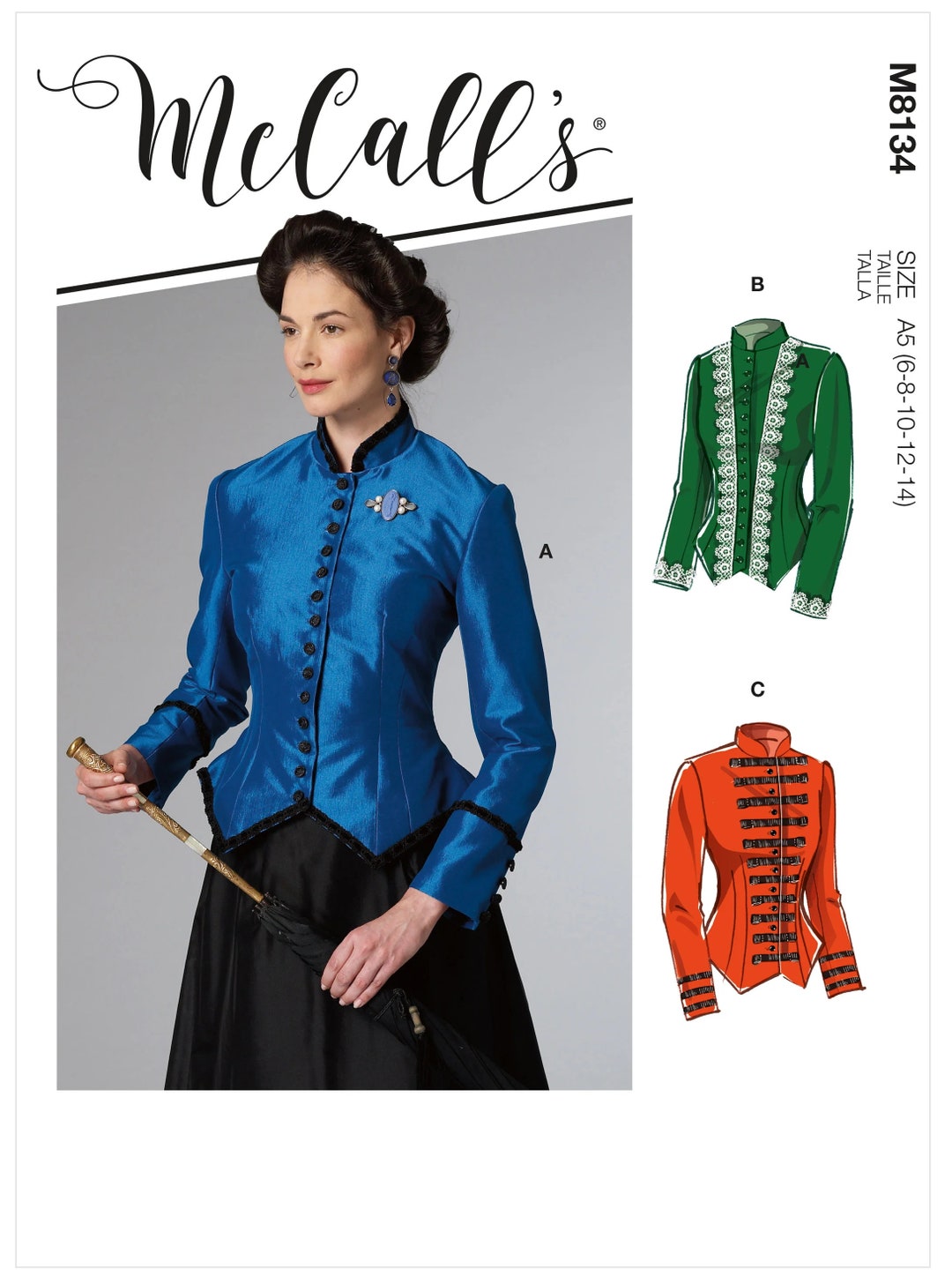 Butterick B6400 / Mccall's M8134 Misses Victorian/edwardian Steampunk ...