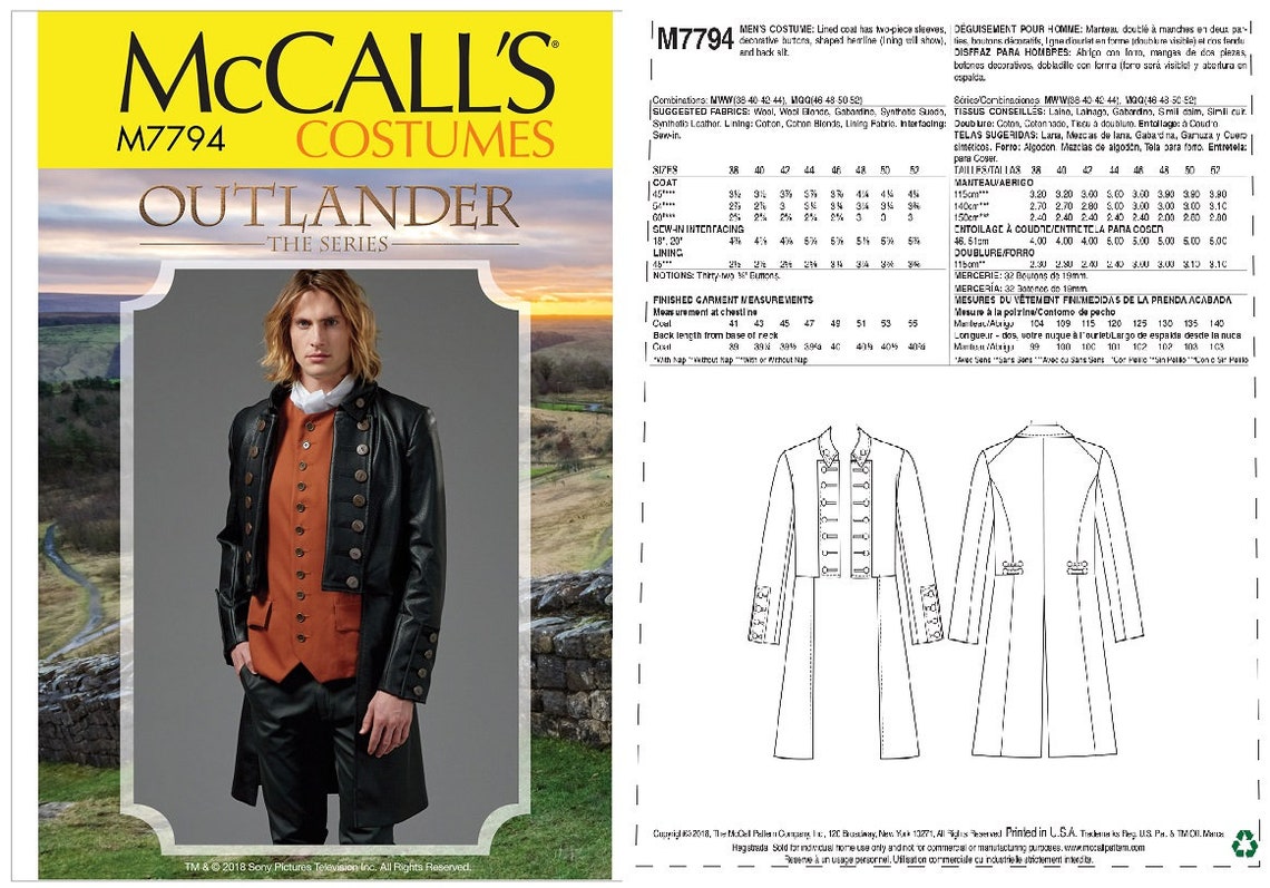 McCall's OUTLANDER: The Series OOP Officially Licensed | Etsy
