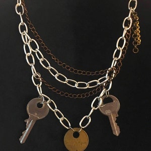 Key & Chain Necklace - Etsy
