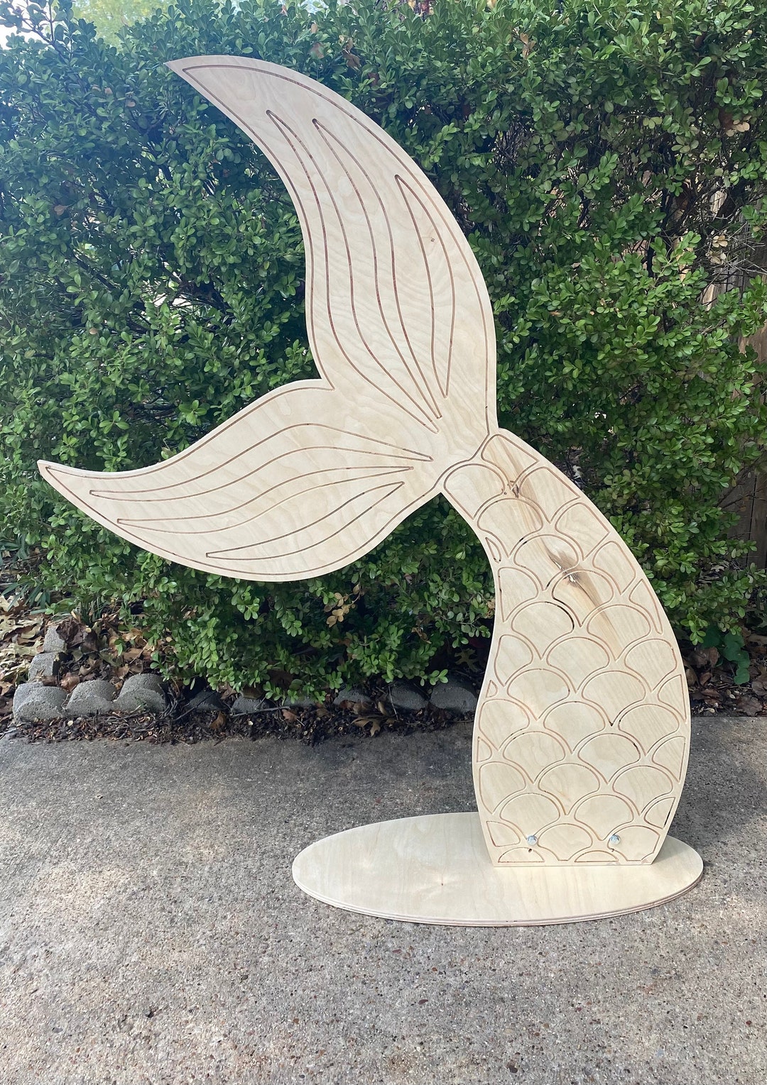 Enchanting 4ft Wood Mermaid Prop | Mermaid Tail | Mermaid Birthday ...