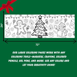 Giant Christmas Coloring Sheet, Coloring Holiday Tablecloth, Large ...