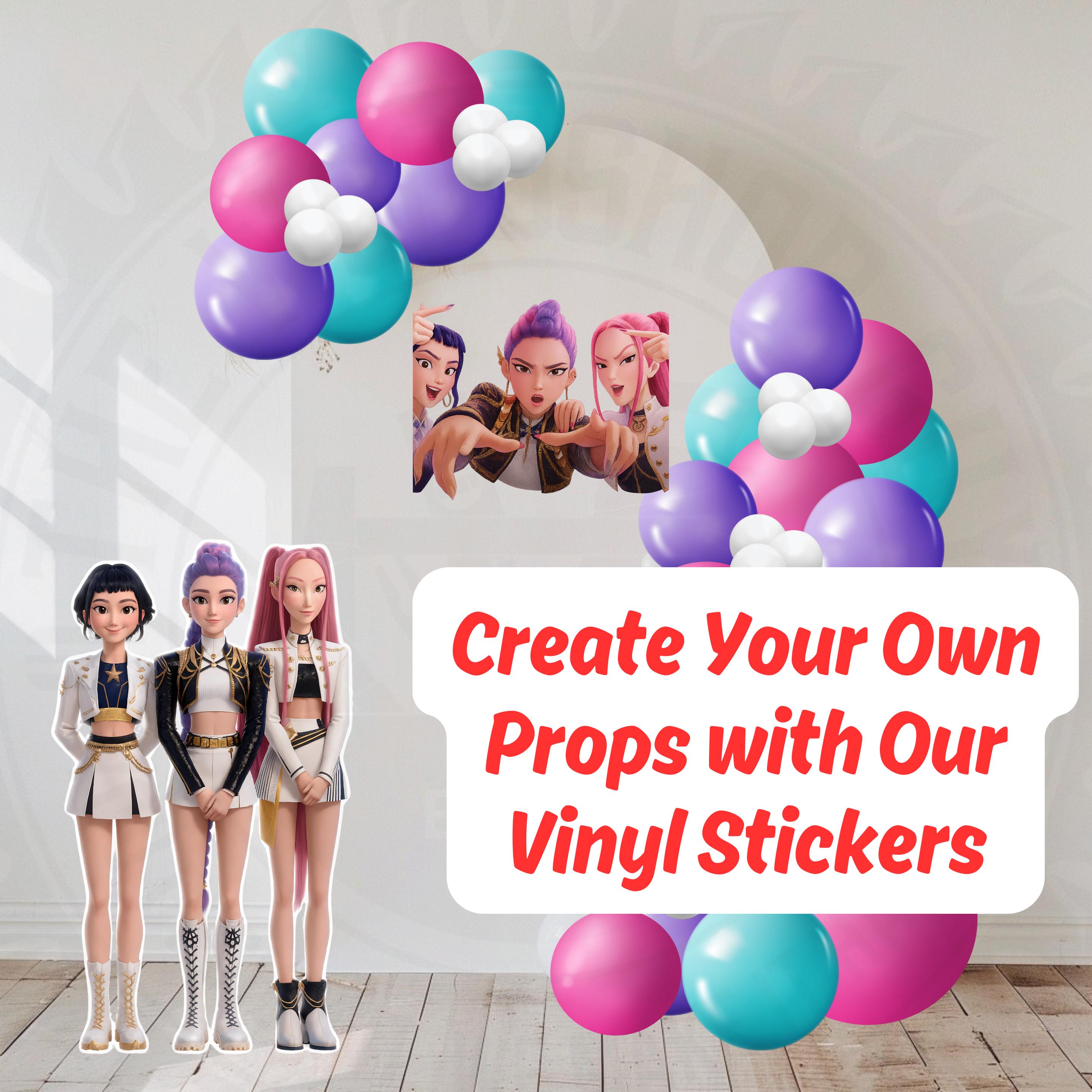 Kpop Party, DIY Props, Party Cutouts, Huntrix, Demon Hunters, Party ...