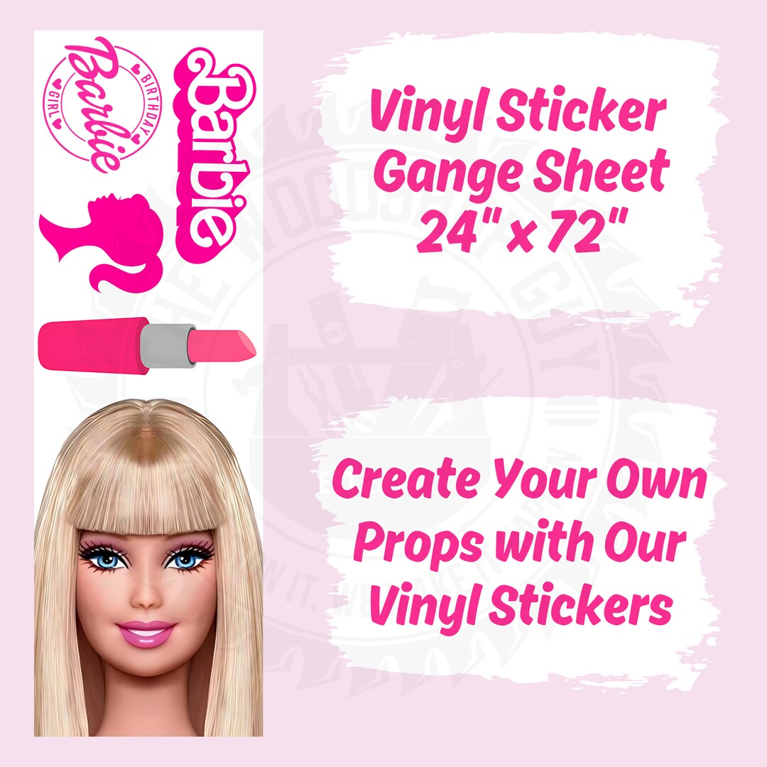 Vinyl Gange Sheet, Barbie Vinyl Stickers, Barbie Props, DIY Props ...