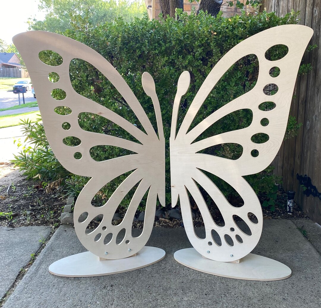 Mesmerizing 4ft Double Butterfly Wings Butterfly Prop Wood Cutout ...