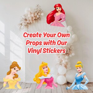 Princess Cutouts, Princess Props, DIY Props, Vinyl Gange Sheet, DIY ...