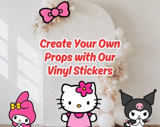 Set of 4 Kitty Die Cuts, Kitty Centerpieces, Kitty Party Decor, Photo ...