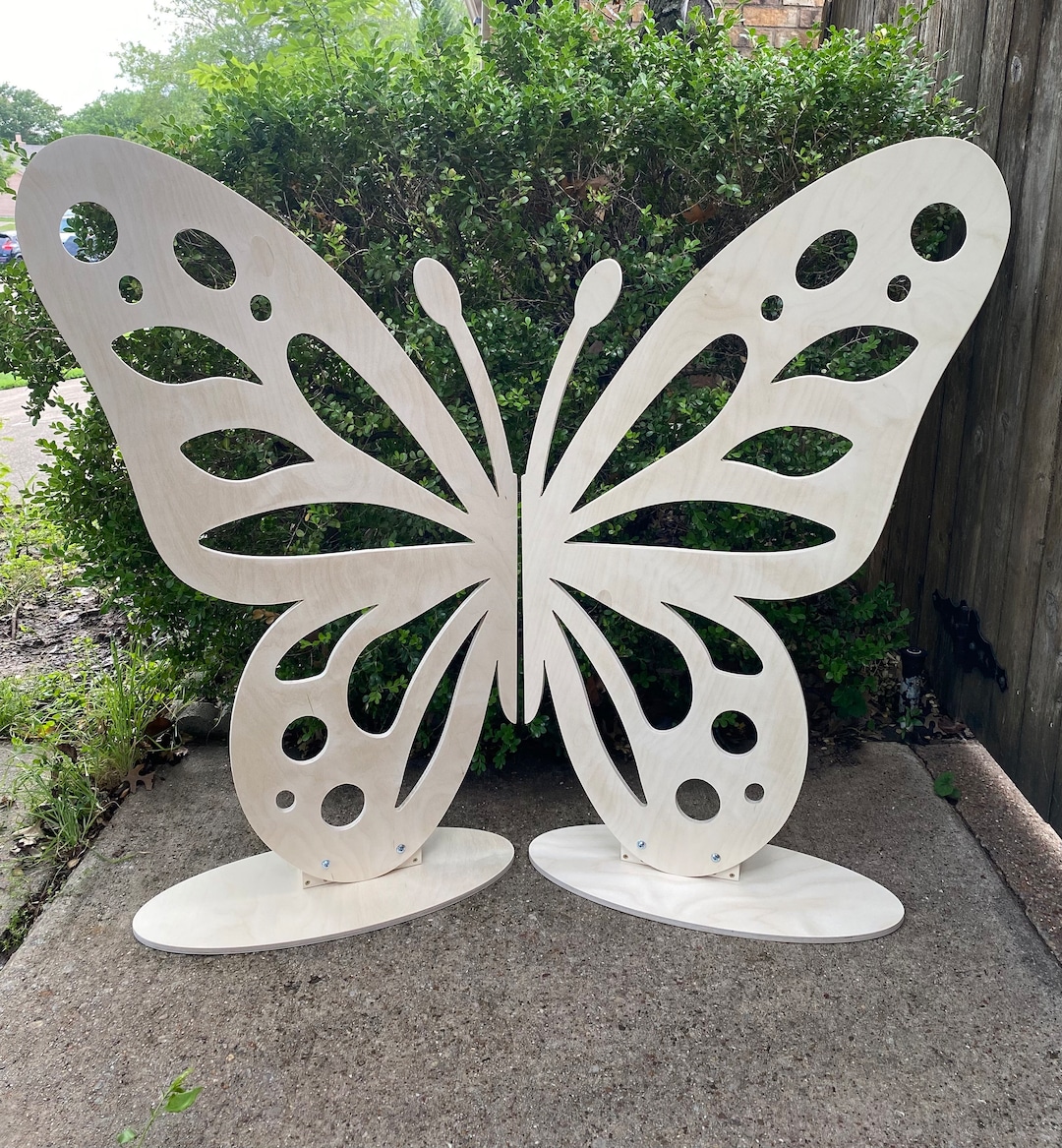 Mesmerizing 4ft Double Butterfly Wings | Butterfly Prop | Wood Cutout ...