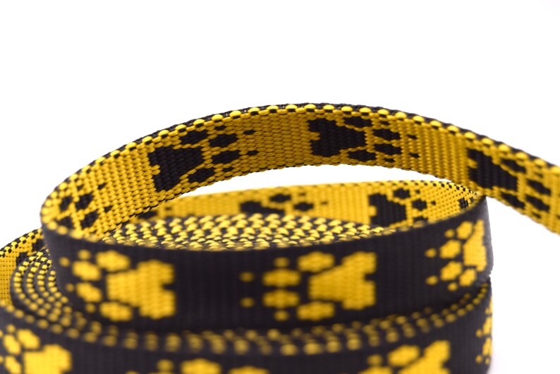 Sample Webbing Paw Print, 16 Mm Wide, Available in 10 Color Variations ...