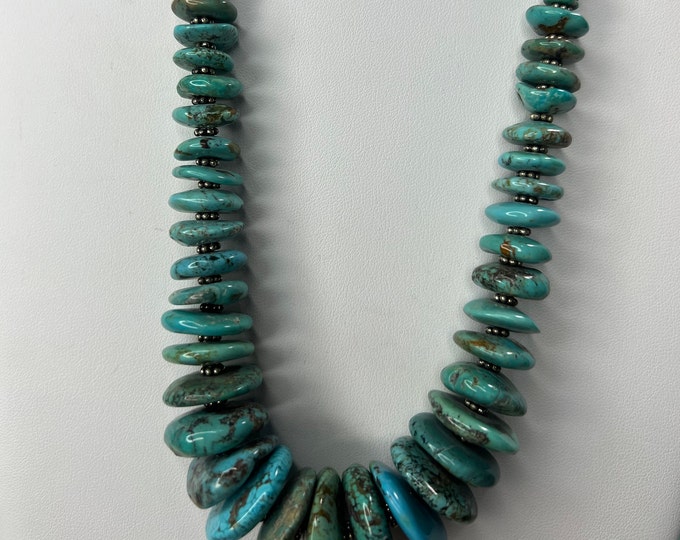 Large Graduated Southwest Turquoise Disc Statement - Etsy