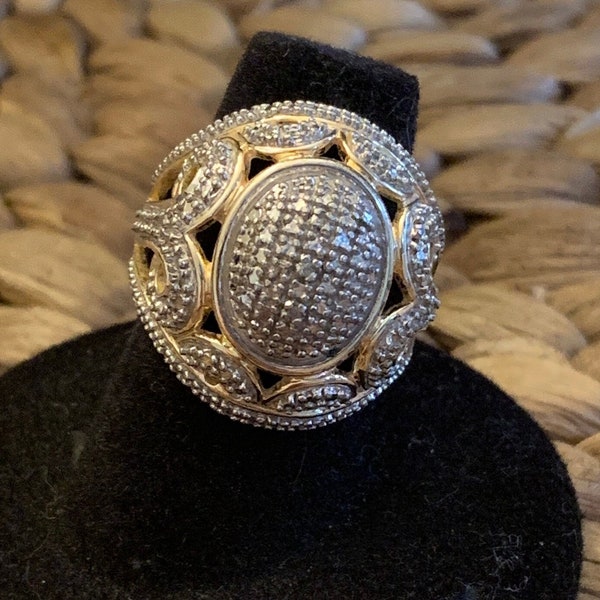 Silver Cocktail Ring - Etsy