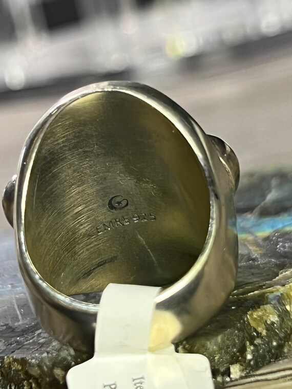 Mens heavy yellow quartz and turquoise - Gem